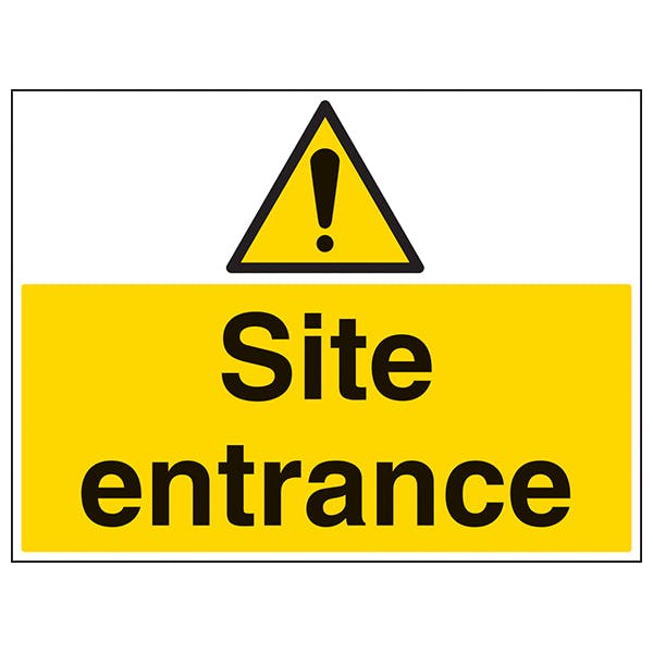 Site Entrance - Large Landscape | Hazard Signs | Safety Signs | Safety ...