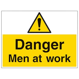 Danger Men At Work - Large Landscape | Safety Signs 4 Less