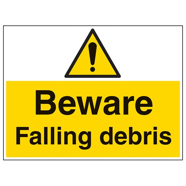 Beware Falling Debris - Large Landscape | Hazard Signs | Safety Signs ...