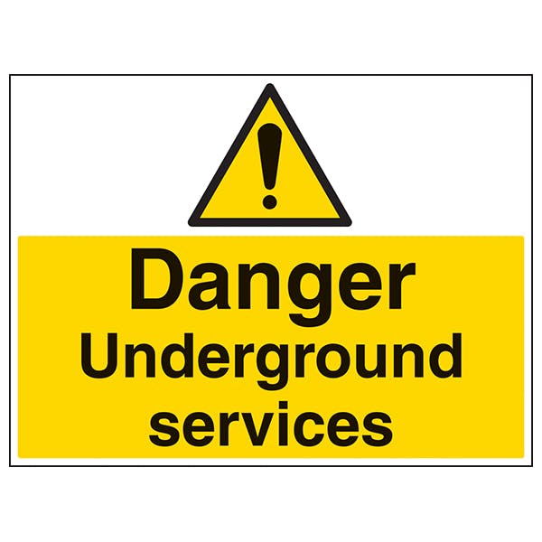 Danger Underground Services - Large Landscape | VSafety