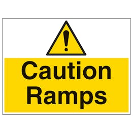Caution Ramps - Large Landscape | Hazard Signs | Safety Signs | Safety ...