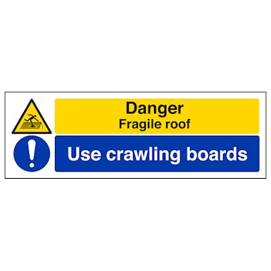 Fragile Roof/Use Crawling Boards - Landscape | Eureka Direct