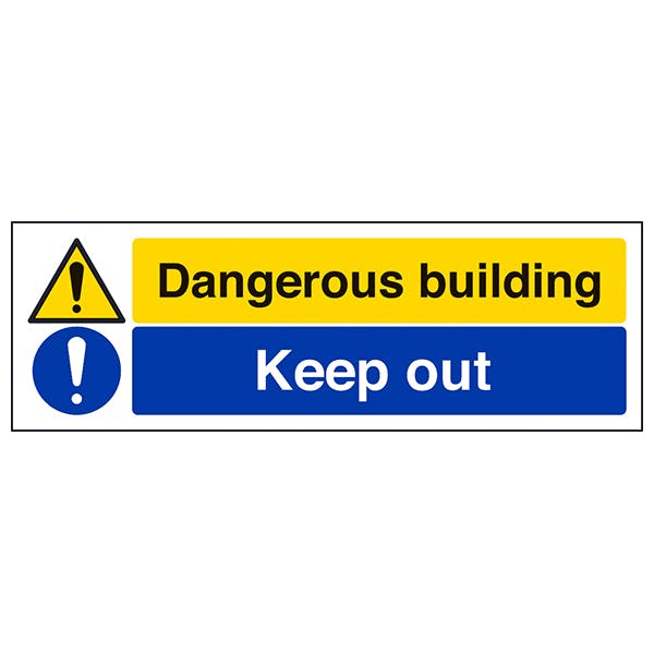 Dangerous Building / Keep Out - Landscape | Caution / Danger | Safety ...