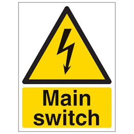 Main Switch - Portrait | Safety Signs 4 Less