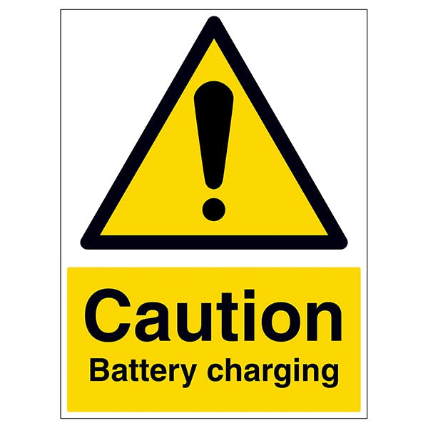 Caution Battery Charging | Hazard Signs | Safety Signs | Safety Signs 4 ...