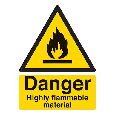 Danger Highly Flammable Material - Portrait | Eureka Direct