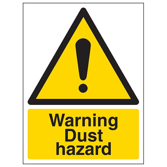 Warning Dust Hazard - Portrait | Safety Signs 4 Less