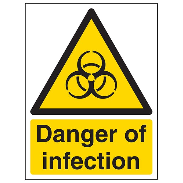 Danger Of Infection - Portrait | Safety Signs 4 Less