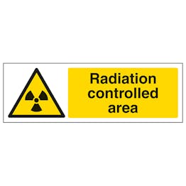 Radiation Controlled Area - Landscape | Safety Signs 4 Less