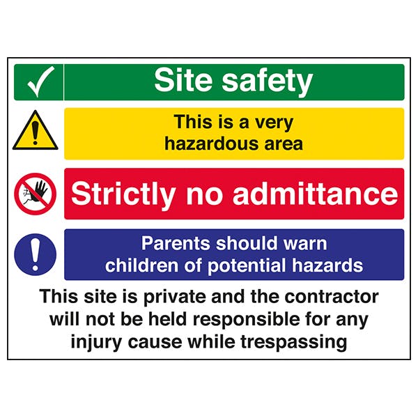 Multi Hazard Site Safety Very Hazardous Area - Large Landscape | Hazard ...