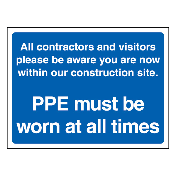 All Contractors And Visitors Please Be Aware - Landscape | SafetySigns4Less