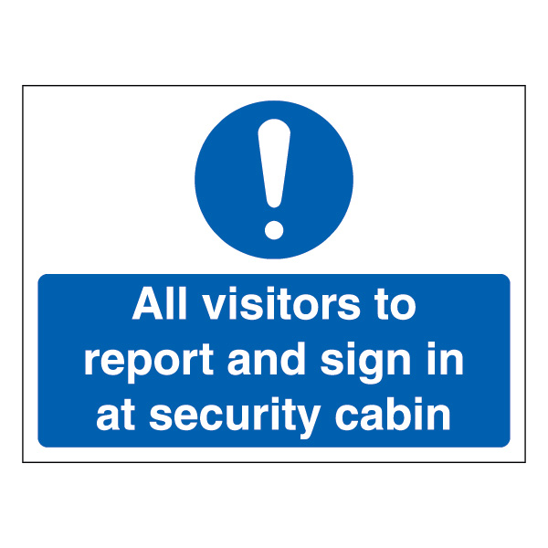 All Visitors To Report And Sign In At Security Cabin - Landscape ...