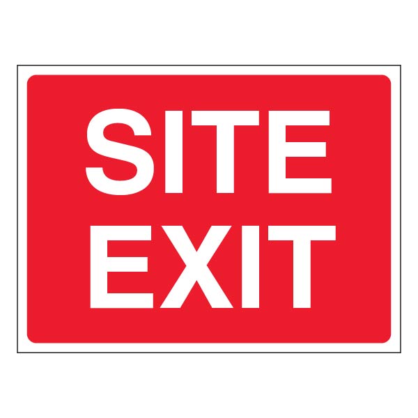 Site Exit - Landscape - Red | SafetySigns4Less