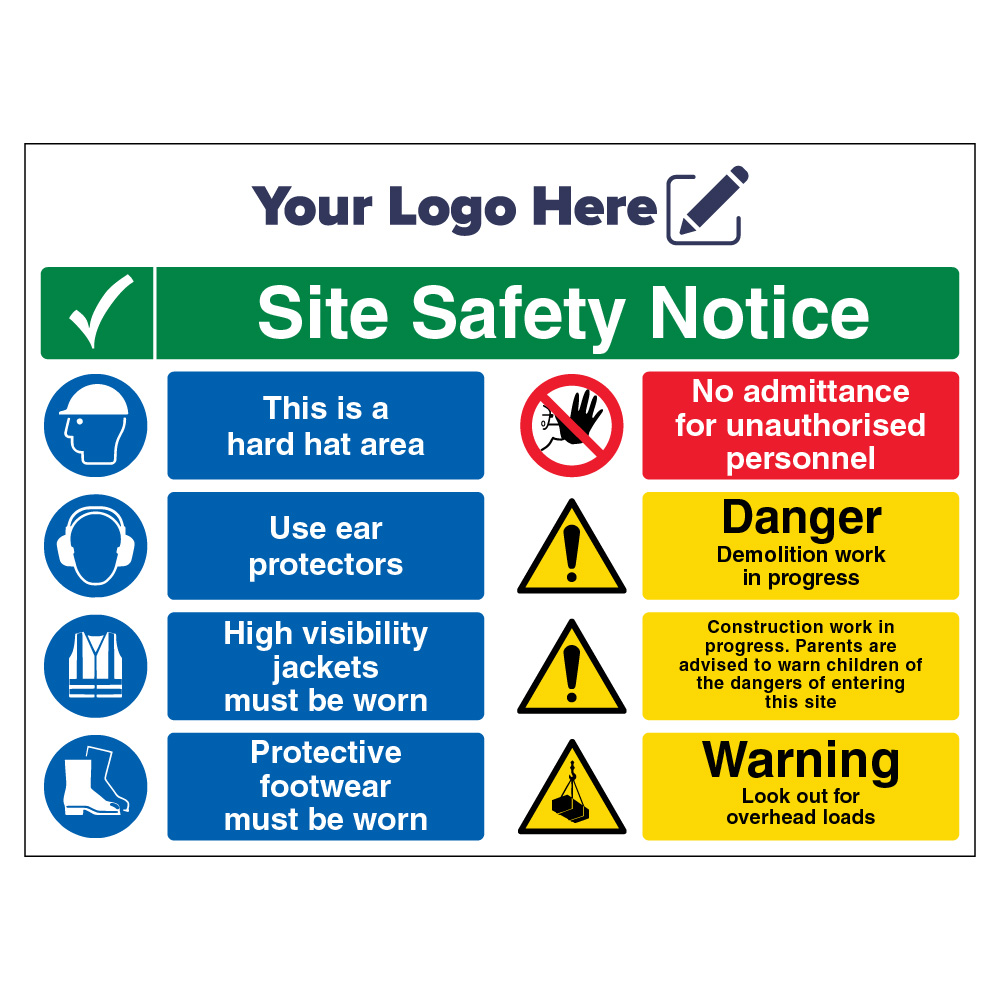 Multi Hazard Site Safety Notice 8 Points 2 Column - Custom