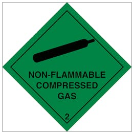Non-Flammable Compressed Gas - Magnetic | SafetySigns4Less