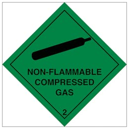 Non-Flammable Compressed Gas - Magnetic | SafetySigns4Less
