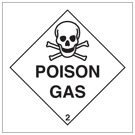 Poison Gas Diamond - Magnetic | SafetySigns4Less