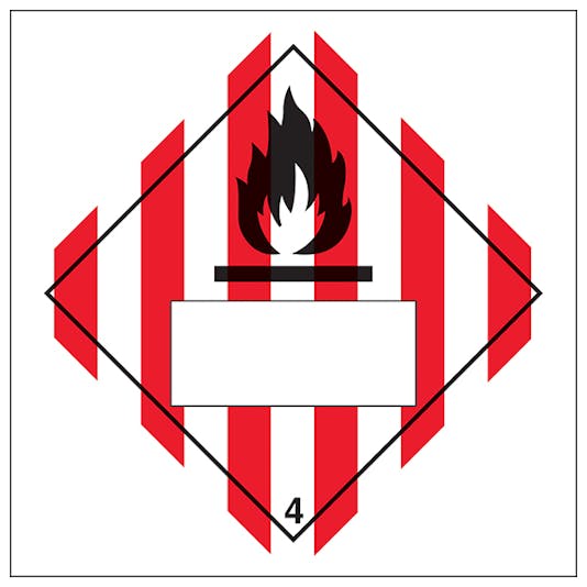 Flammable Solid 4 UN Substance Numbering - Magnetic