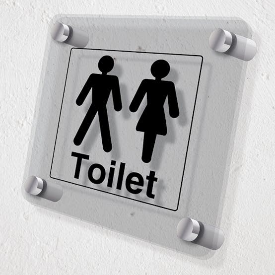 Unisex Toilet - Acrylic Sign | VSafety