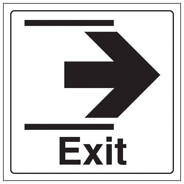 Exit Arrow Right | Safety Signs 4 Less