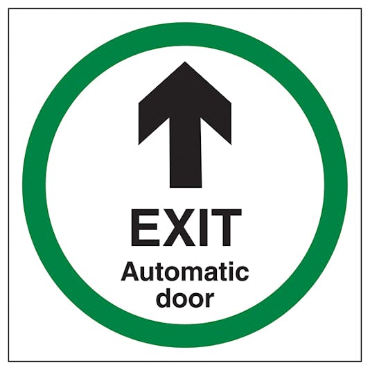 Exit - Automatic Door | Door Signs | Safety Signs | Safety Signs 4 Less