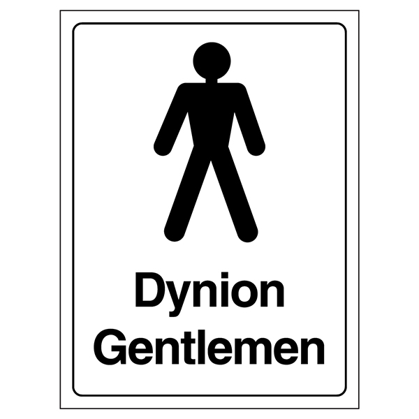 Welsh/English - Gentlemen Toilet | SafetySigns4Less