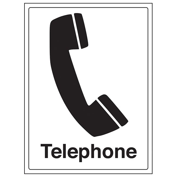 Telephone - Portrait | Safety Signs 4 Less
