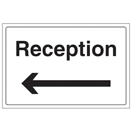 Reception With Arrow Left | General Signs | Safety Signs | Safety Signs ...