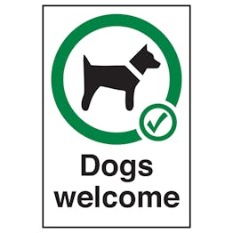 Dogs Welcome | Assistance Dog Signs | Safety Signs | Safety Signs 4 Less