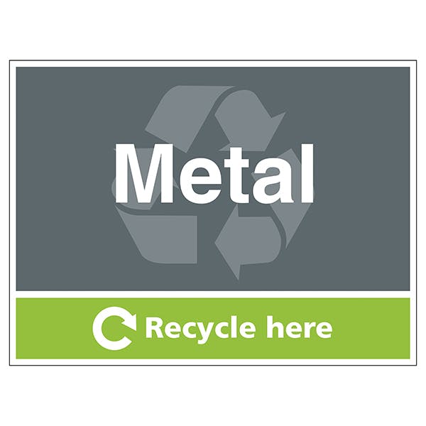 Metal Recycle Here | Waste Signs | Recycling Signs | Safety Signs 4 Less