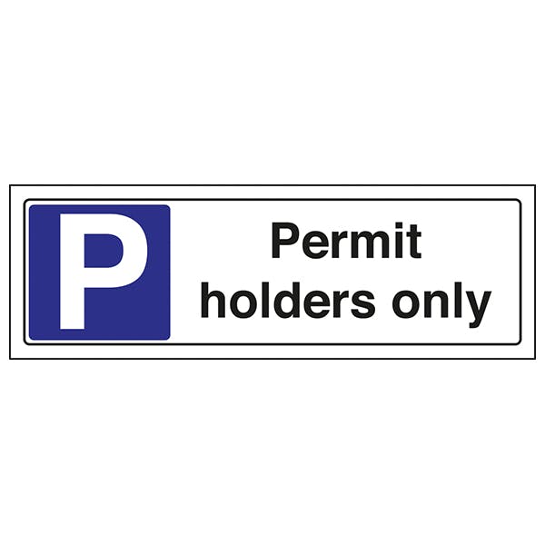 Permit Holders Only - Landscape | Safety Signs 4 Less