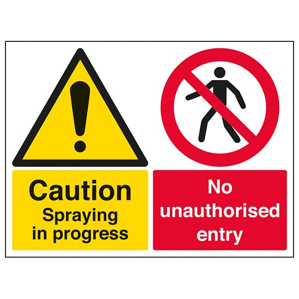 Caution Spraying In Progress - Large Landscape | Safety Signs 4 Less