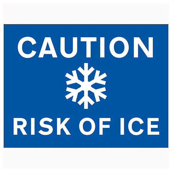 Caution Risk Of Ice | Winter Safety Signs | Safety Signs | Safety Signs ...