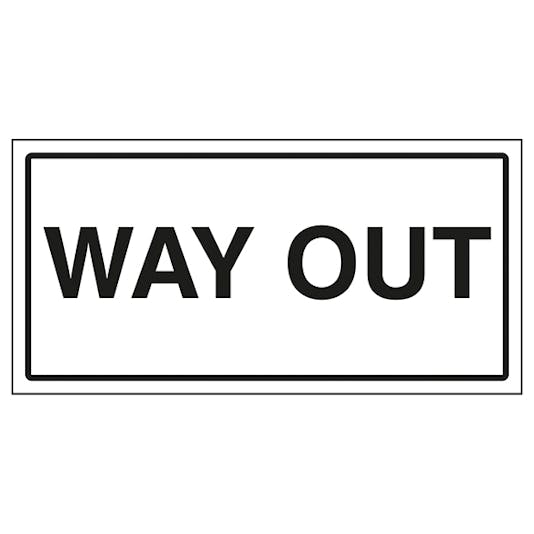 Way Out | Stairway Signs | Information Signs | Safety Signs 4 Less
