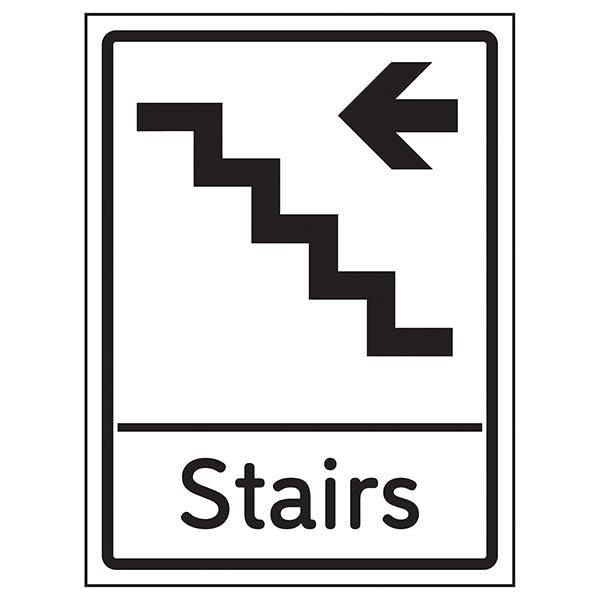 Stairs Arrow Left | Stairway Signs | Information Signs | Safety Signs 4 ...