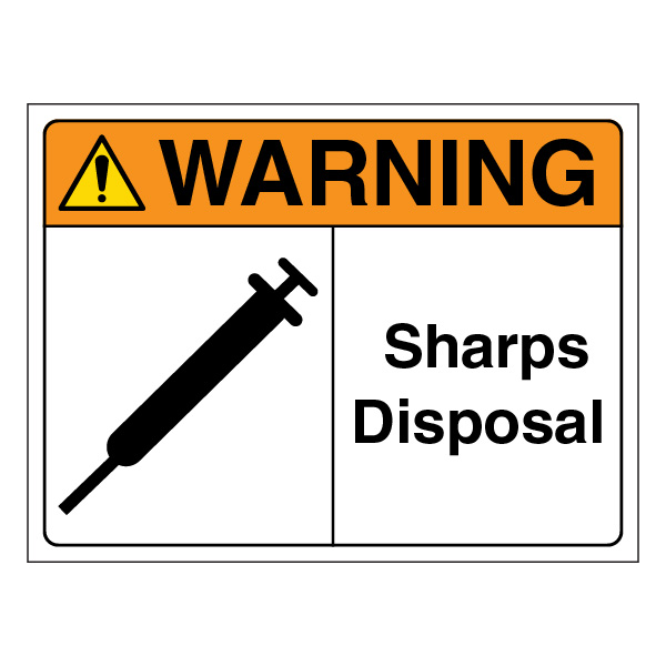 Warning Sharps Disposal | SafetySigns4Less