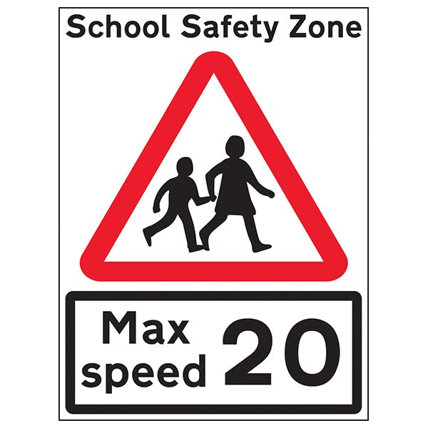 School Children Crossing Max Speed | Traffic and Parking Signs ...