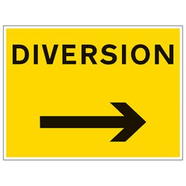 Diversion Arrow Right | Traffic and Parking Signs | Reflective Traffic ...
