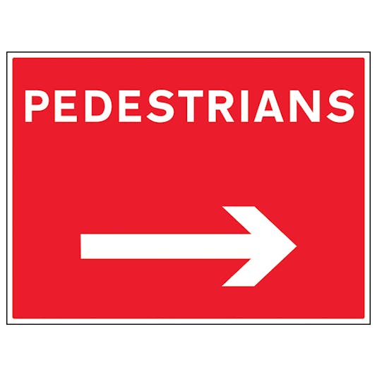 Pedestrians Arrow Right | Traffic and Parking Signs | Reflective ...