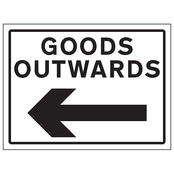 Goods Outwards Arrow Left | General Signs | Safety Signs | Safety Signs ...