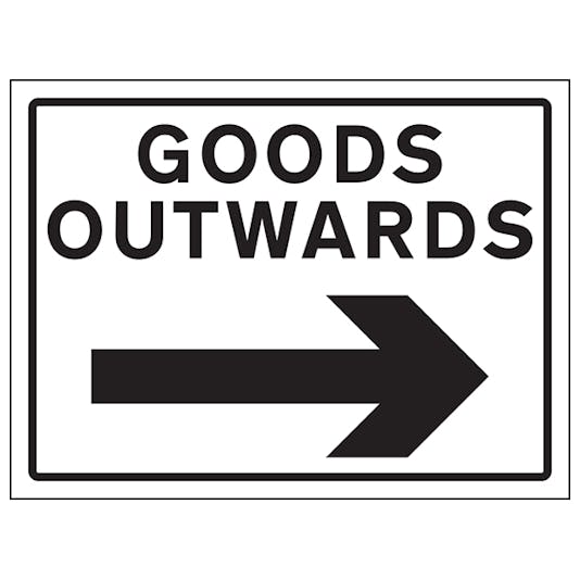 Goods Outwards Arrow Right | General Signs | Safety Signs | Safety ...