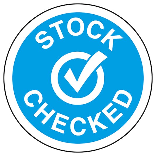 Stock Checked Blue Circular Labels On A Roll | Stock Control | Labels ...