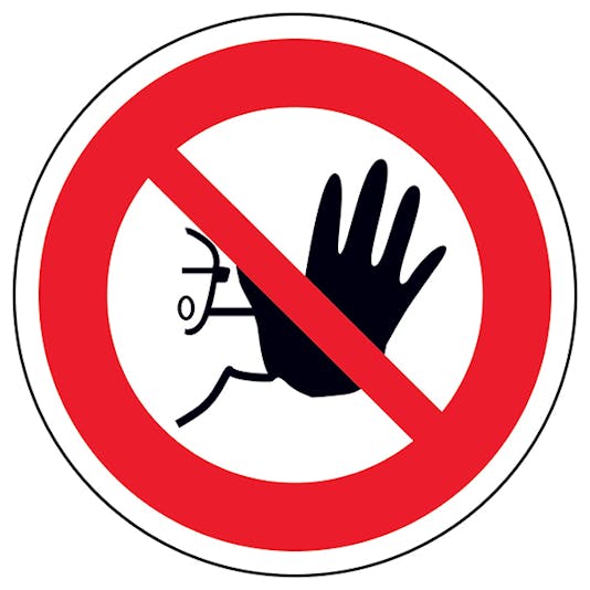 No Access Symbol Labels | Labels On A Roll | Safety Essentials | Safety ...