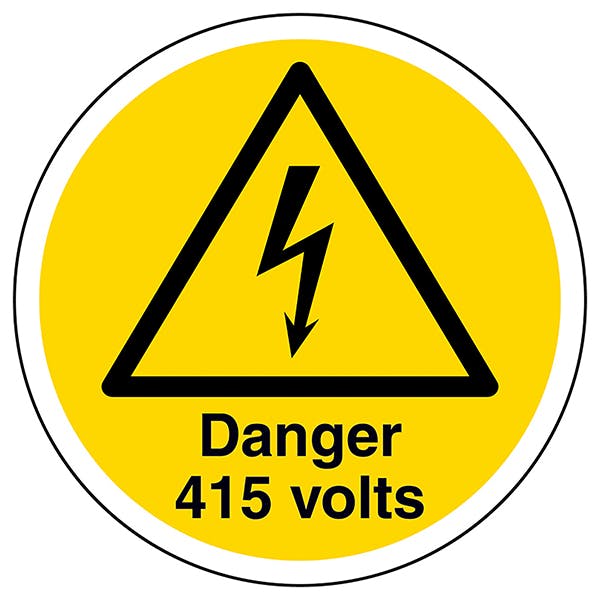 Danger 415 Volts Labels | Labels On A Roll | Safety Essentials | VSafety