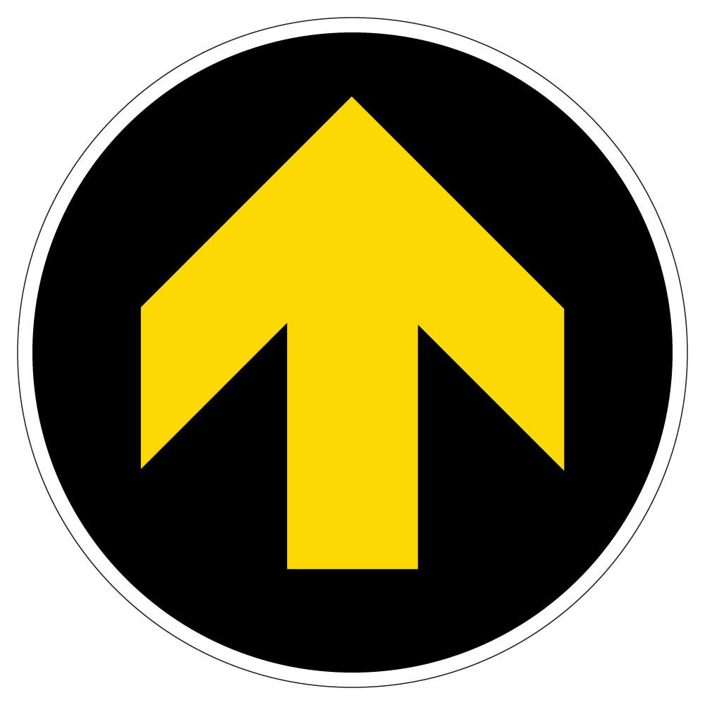 Directional Arrow - Black/Yellow | SafetySigns4Less