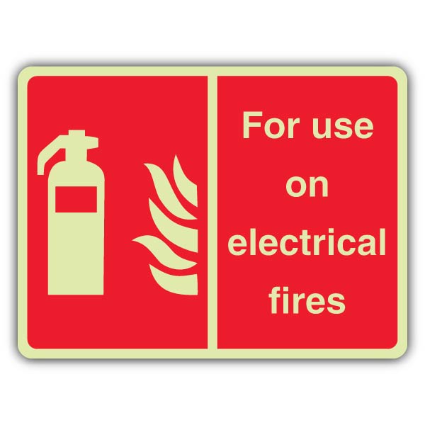 Photoluminescent For Use On Electrical Fires - Landscape Sign ...