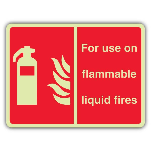 Photoluminescent For Use On Flammable Liquid Fires - Landscape Sign ...
