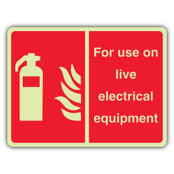 Photoluminescent For Use On Live Electrical Equipment Sign | YourGlowSign