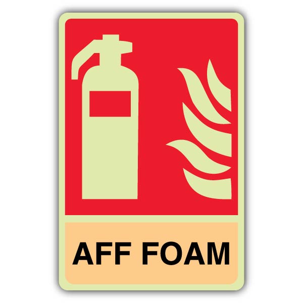 Photoluminescent General AFF Foam Fire Extinguisher Sign | YourGlowSign
