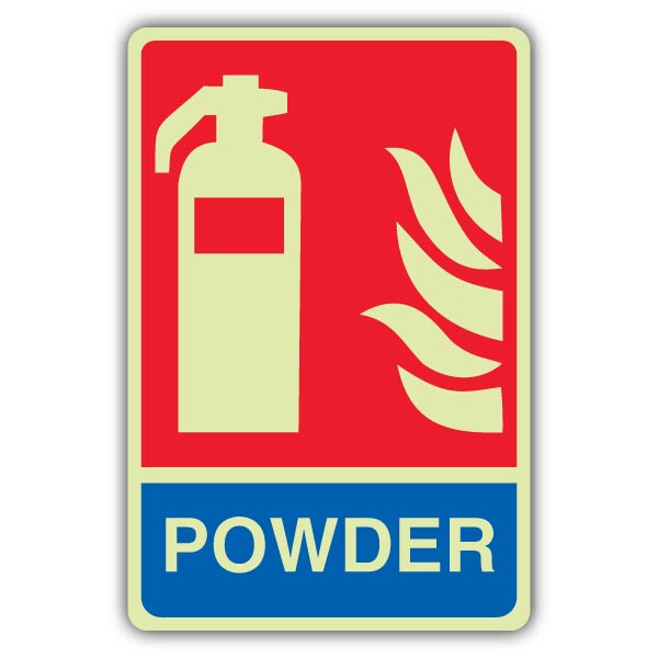 Photoluminescent General Powder Fire Extinguisher Sign | YourGlowSign
